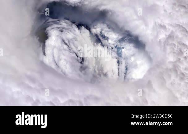 Eye of the Hurricane Dorian from Space. Satellite View. Elements of ...