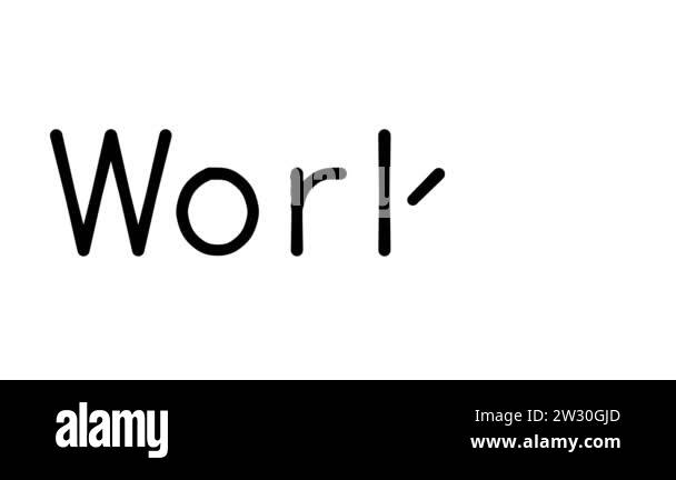 Worker Handwritten Text Animation in Various Sans-Serif Fonts and ...