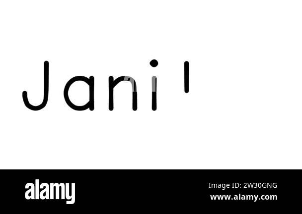 Janitor Handwritten Text Animation in Various Sans-Serif Fonts and ...