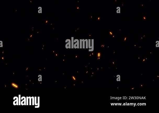 Abstract Burning Hot Sparks Fire Embers Particles Fast Moving Rising ...