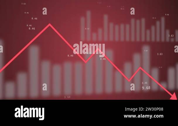 Rapid decline red chart as a symbol of the fall of quotations of the stock market Stock Video ...