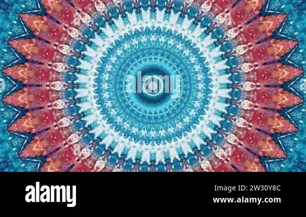 Beautiful Original Art therapy moving Mandala. Seamless loop ...