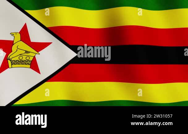 Zimbabwe flag background waving full screen banner. Zimbabwean ...