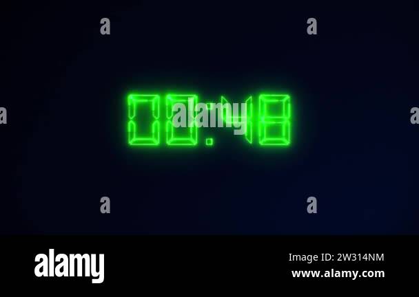 60 Seconds Countdown Timer on Green Screen Stock Video Footage - Alamy