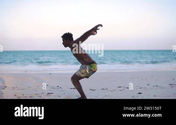 Young Attractive Muscular and Strong Athletic Black African Man ...