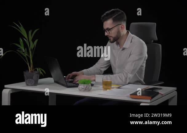 Man behind computer head on keyboard Stock Videos & Footage - HD and 4K ...