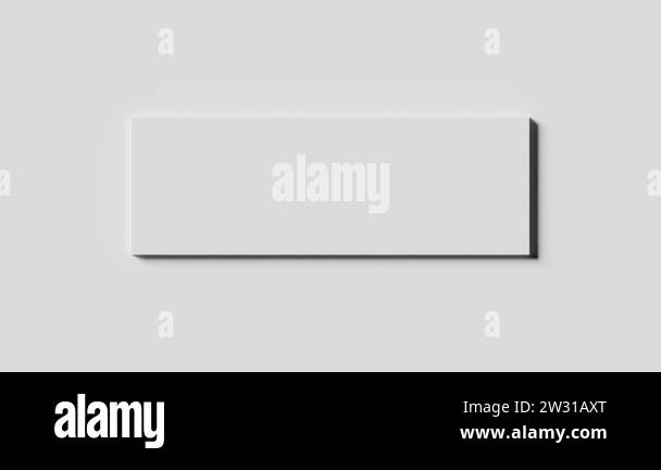 Clockwise motion shadow of rectangular shape object. 3d render of primitive geometric figure ...