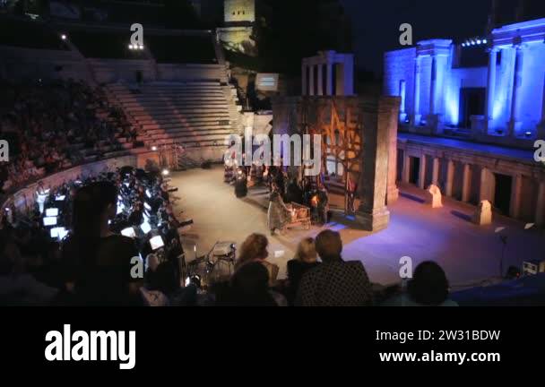 PLOVDIV, BULGARIA - JULY, 2018: Opera festival in amphitheatre Stock ...