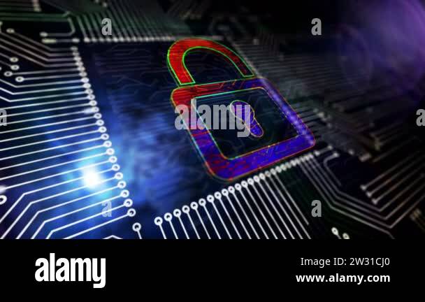 Cyber security concept. Digital safety, computer protection technology ...