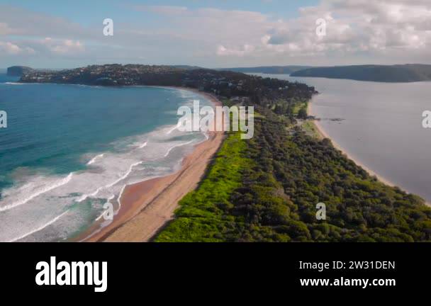 Palm Beach, Australia Beautiful, Narrow Beach Line, Ocean Waves Sand ...