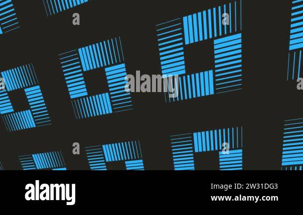 Color pattern with geometric shapes on a minimal black background ...