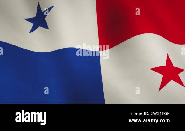 Panama flag background waving full screen banner. Panamanian political ...