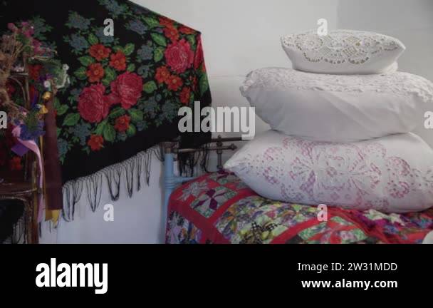 Real items for working in hut in Museum of old Russian life. Workers ...