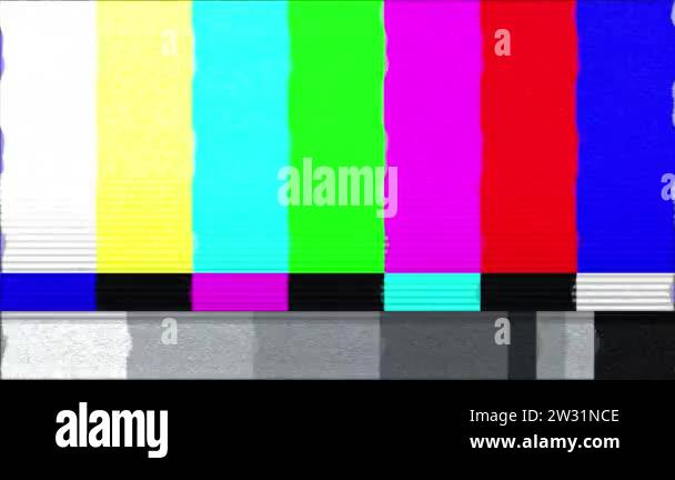 Vintage VHS (Video Home System) defects noise and artifacts effect ...