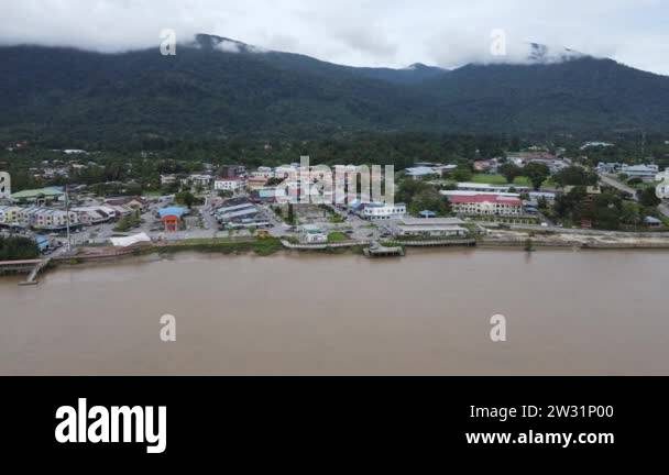 The Sematan Beach and Coastline of the most southern part of Sarawak ...