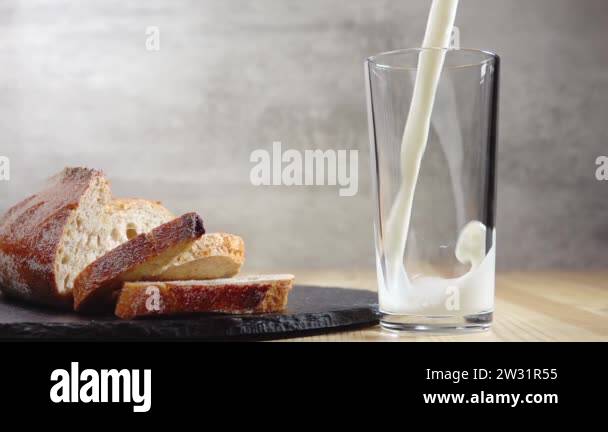 Loaf bread glass milk Stock Videos & Footage - HD and 4K Video Clips ...