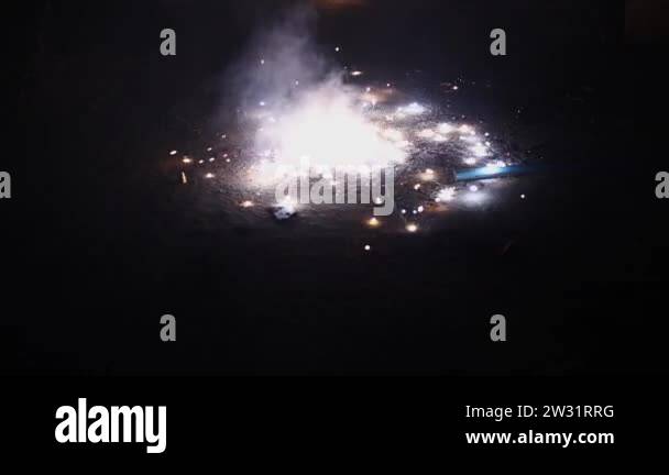 Ground spinner firecracker during Deepavali in India, Deepavali ...