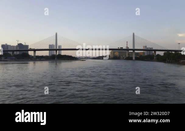 Butterworth, Penang / Malaysia - Jun 30 2018: Timelapse sunset Perai ...