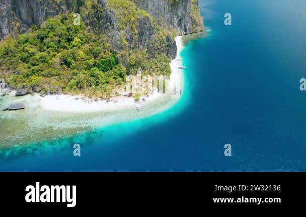 Philippines beautiful ipil beach with coconut palm trees Stock Videos ...
