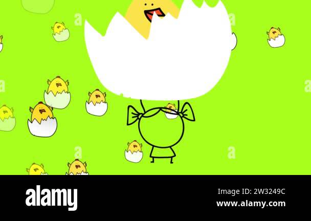 Linear Scaling Animation Of Baby Chicks Coming Out Of Their Eggshells ... Linear Scaling Animation Of Baby Chicks Coming Out Of Their Eggshells ...