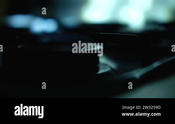 Turning on the cooktop gas cooker. Kitchen burner turning on. A man ...