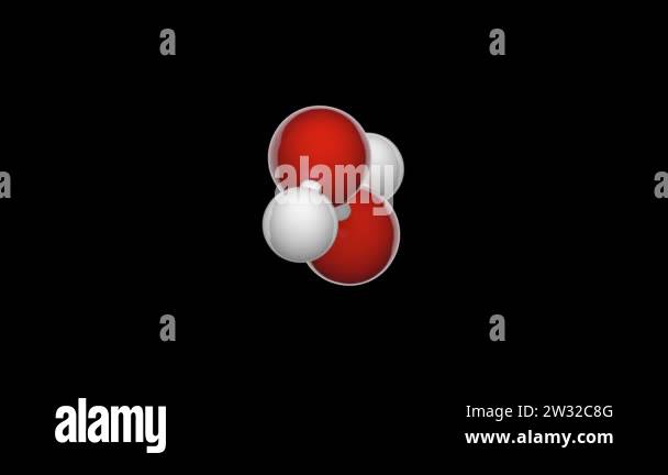 Structural chemical formula and molecular structure of hydrogen ...