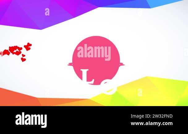 Sliding With Spring Effect Animation Of Romance You Text With A Heart ...