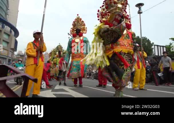 Taipei, Taiwan-30 May, 2017: 4K Celebration of Matsu God. Traditional ...