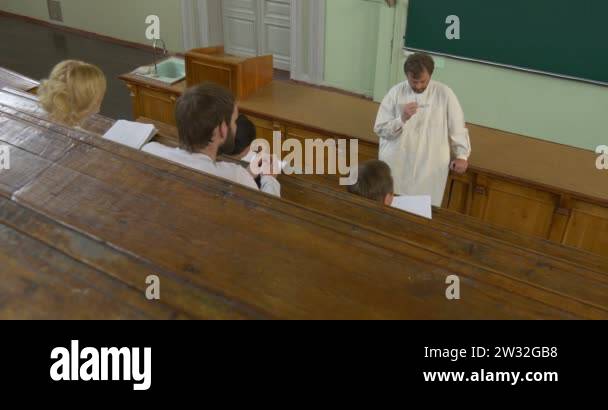 Professor, Male, Chemist, Biologst is Holding Lecture, Lesson, Teacher ...