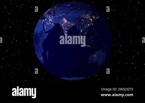 Video Footage Beautiful rotating Earth. View from Space Satellite ...