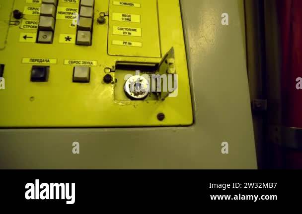 soviet control panel for launching intercontinental ballistic missiles ...