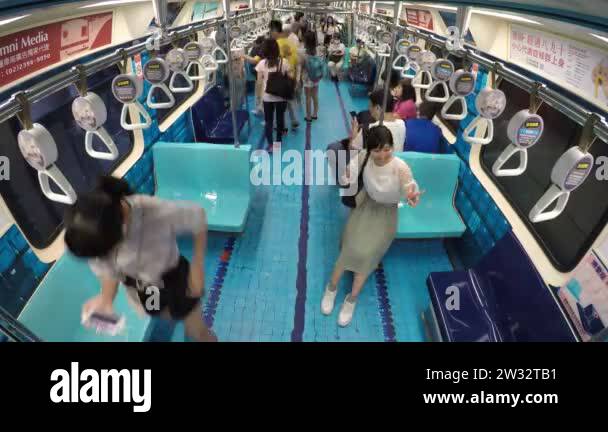 Taipei, Taiwan-29 August, 2017: 4K Timelapse of Taipei car train ...