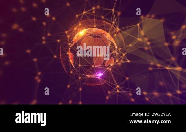 world AI (artificial intelligence) Global network concept. IoT ...