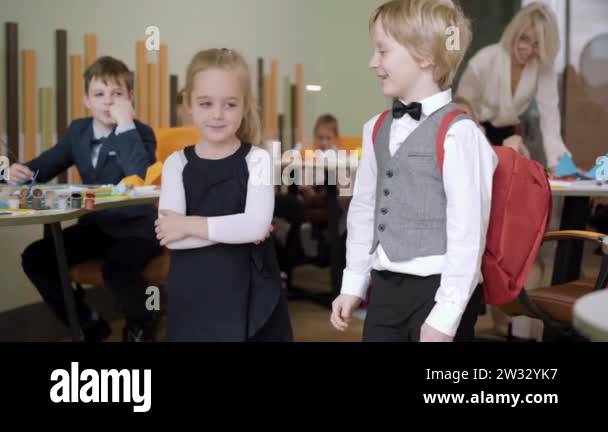 Standing shy girl student classroom Stock Videos & Footage - HD and 4K ...