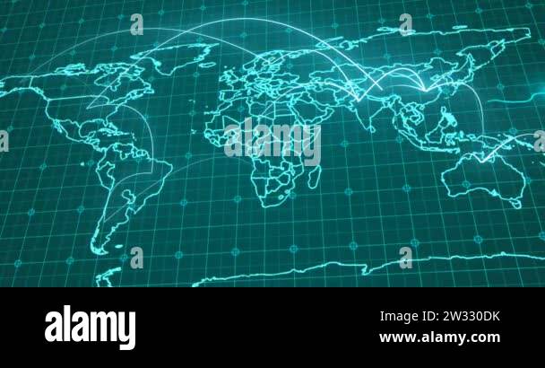 Global business concept of connections and information transfer in the ...