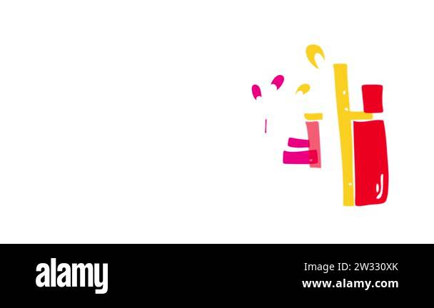 Scaling Easy Slowing Down With Spring Effect Animation Of Two Sketchy Handmade Ts For