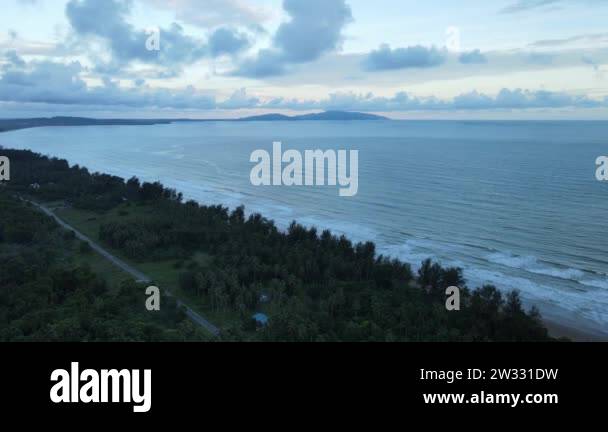 The Sematan Beach and Coastline of the most southern part of Sarawak ...