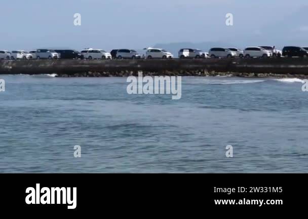 Speedboat on the way from Bali sanur beach to Nusa Penida in Bali ...