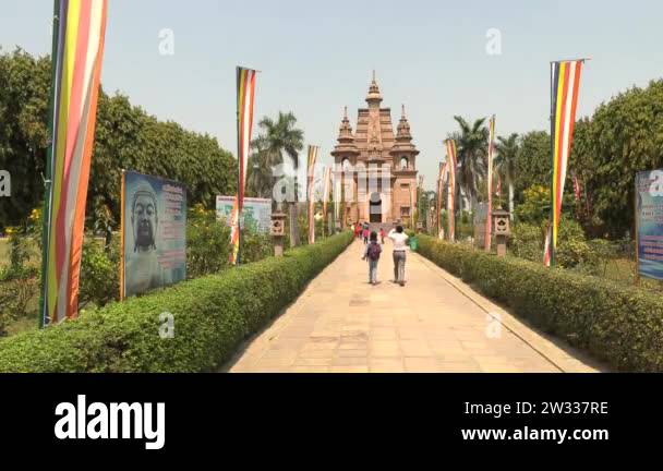 Sarnath Temple in Varanasi of India, 4k footage video Stock Video ...