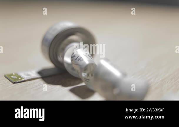 The measuring tool, one and a half meter long, is applied at removal of ...