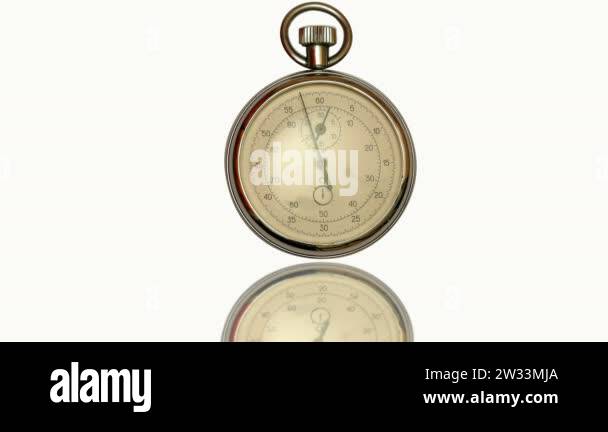 Face Dial of Stopwatch On A White Background ; Antique stopwatch, clock ...
