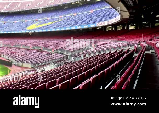Empty stands at the largest football stadium in Europe: Barcelona FC ...