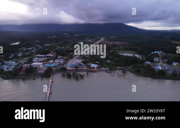 The Sematan Beach and Coastline of the most southern part of Sarawak ...