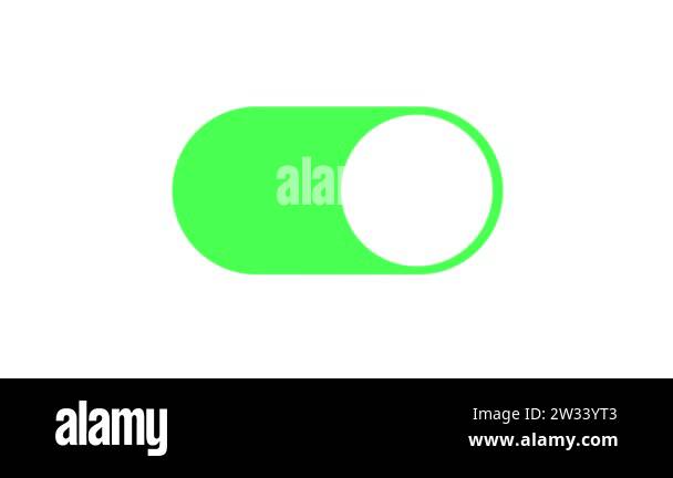 Switch On And Off Button On Phone And Tablets Screens Toggle Button On White Background Loop