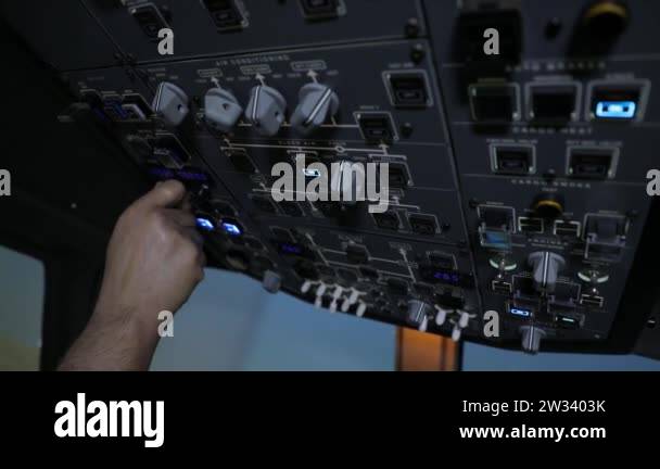 A pilot operating the airplane in a realistic approach and landing ...