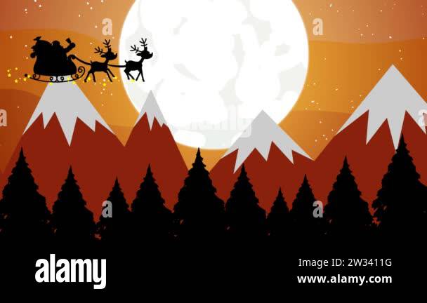 Santa Claus Cartoon Character Waving. 4K Animation Video motion ...