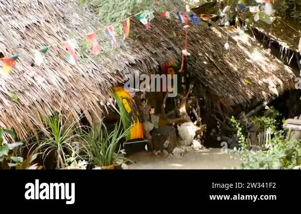 Relaxing jamaican cannabis rasta marijuana reggae bar on the tropical ...