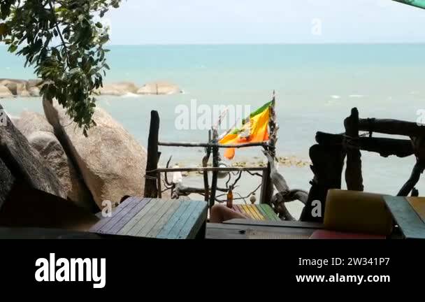 Relaxing jamaican cannabis rasta marijuana reggae bar on the tropical ...