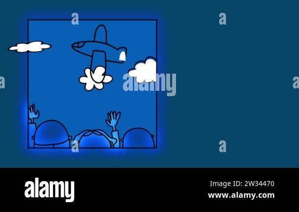 Spinning And Bouncing Elements Creates Small Square Depicting The Heads ...