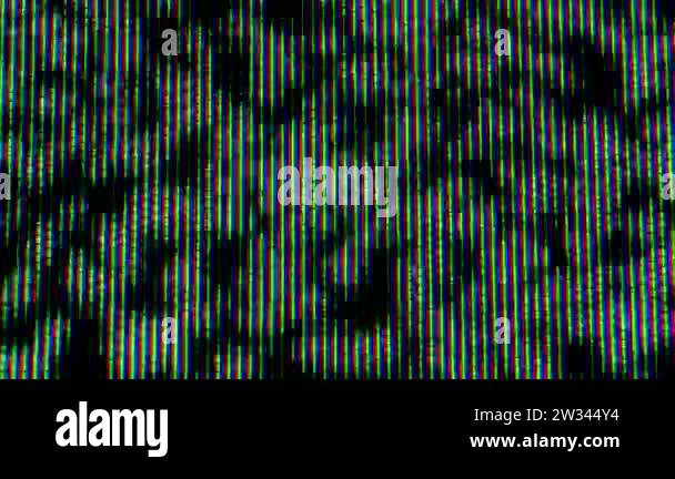 Real analog television noise on a color TV screen. TV no signal. Waves ...